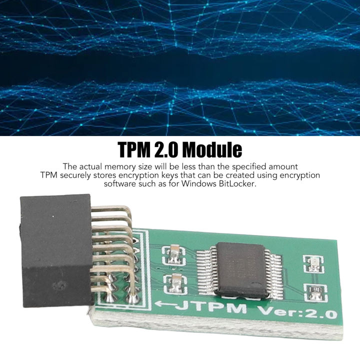 TPM 2.0 Module Strong Encryption 14 Pin LPC Interface TPM Module Board ...