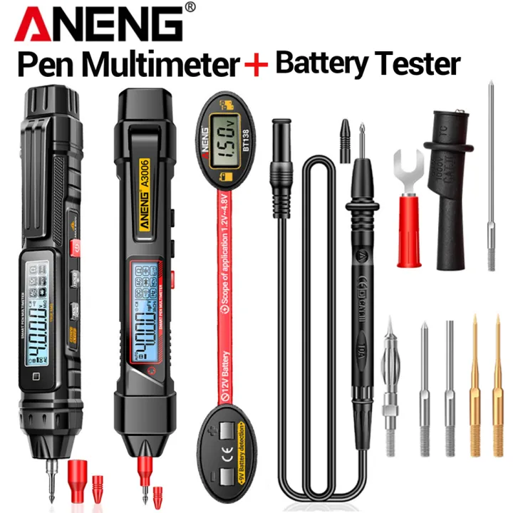 Home Electrical Testing Kit ANENG A3005/A3006 Pen Multimeter 4000 Count ...