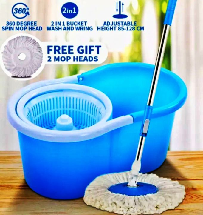 Efficient Cleaning Tool Rotating Spin Mop Bucket & Wheels with ...
