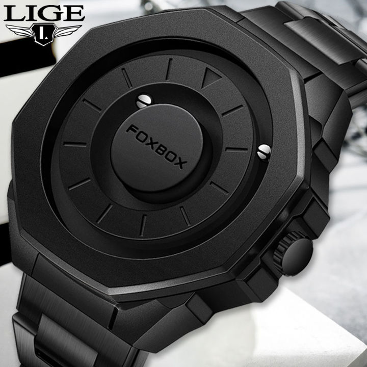 2025 Men's Watches LIGE Top Luxury Quartz Watch For Men Creative ...