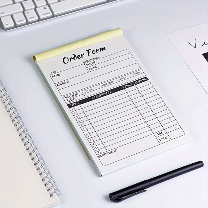 Sales Order Book, 2-Part Small Business Carbon-Free Sales Invoice Book ...