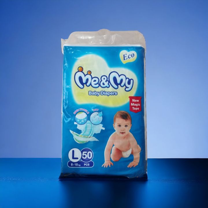 Me & My Diapers Large 50 Pcs | Abdullah Diaper | Daraz.pk