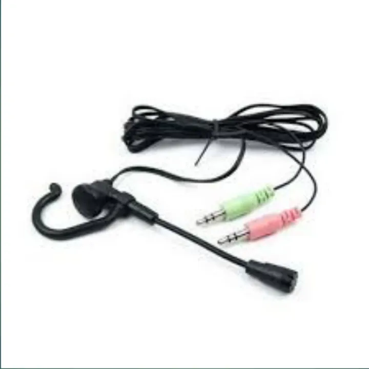 earphone with mic (one side for computer and laptop) | Daraz.pk