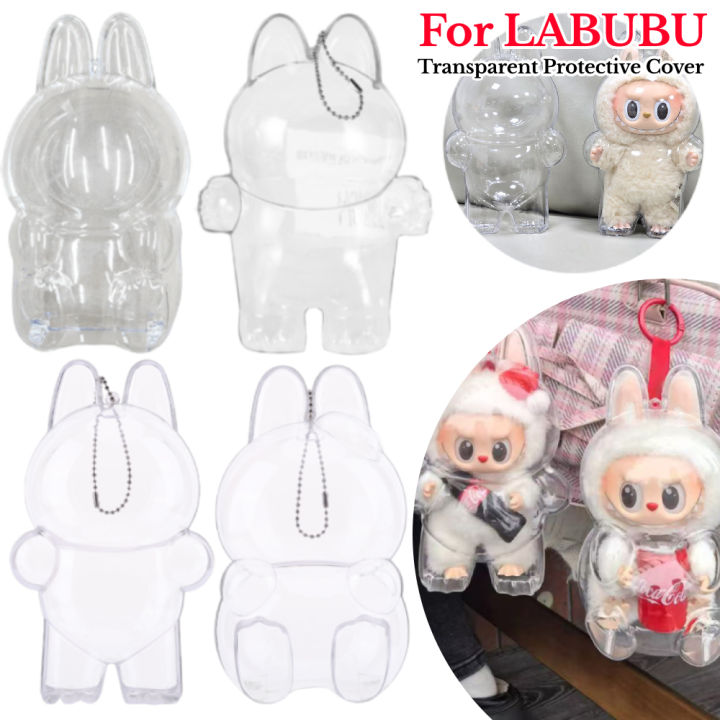For LABUBU V1 V2 Transparent Protective Cover Dust-proof Plushie ...