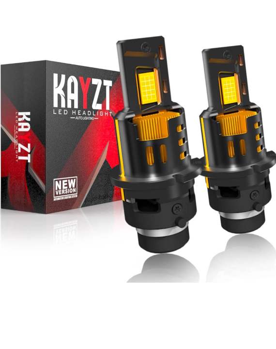 KAYZT D2S D2R LED Headlight Bulbs 20000 Lumens, 600% Brightness, 120W High Power, 6500K Cool ...