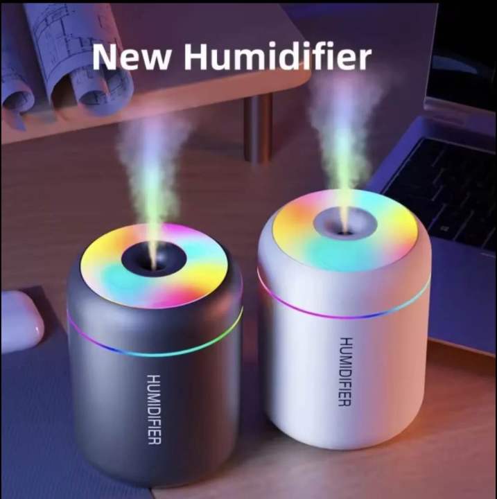 H2O Portable Rainbow Humidifier Led Ultrasonic Cool Mist USB Car Air ...
