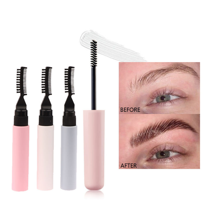 10ml Dual Brush Head Empty Mascara Tube DIY Refillable Eyebrow Gel ...