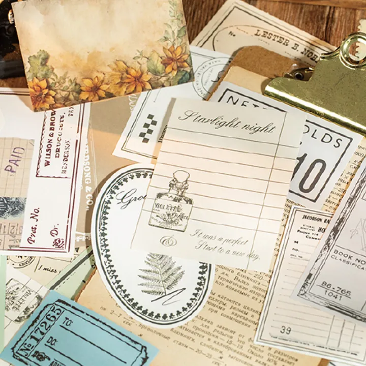 Mr. Paper Memories Light Retro Material Pack 200 Sheets, 4 Types of ...