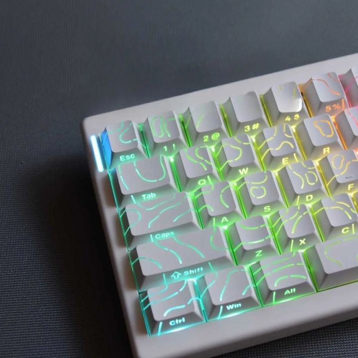 2025 Super Contour PBT Keycaps Side Glow Light Mechanical Keyboard ...