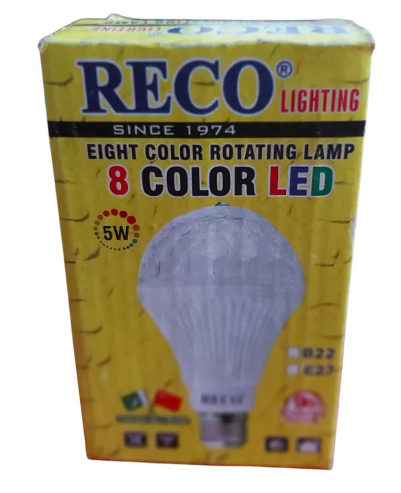 RECO Eight Colour Rotating Lamp (8 Colour LED) Since 1974 | Daraz.pk