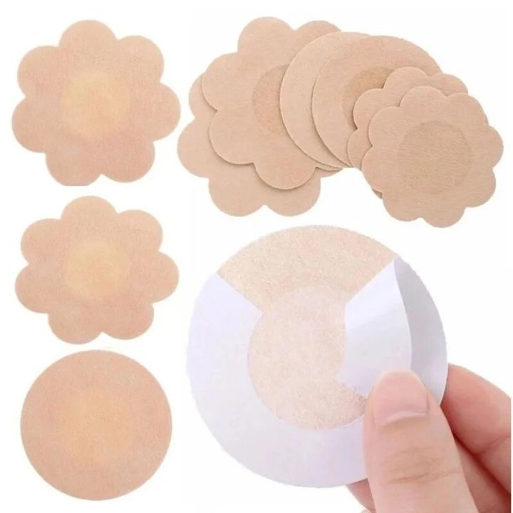 100Pcs Nipple Sticker Disposable Invisible Chest Sticker Non-woven Bra ...