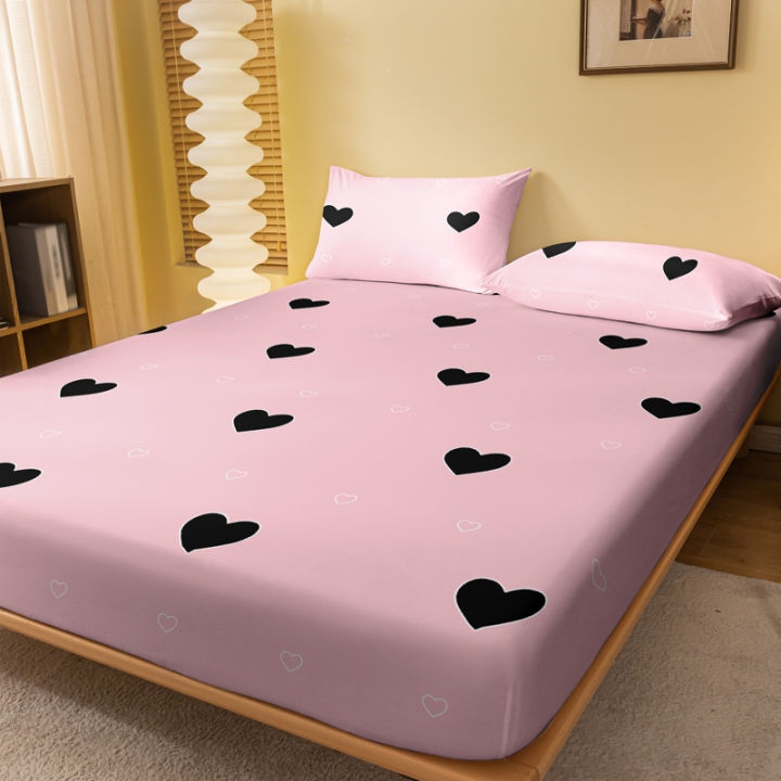 1 Piece of Heart Inspired Rhinoceros Powder Pattern Frosted Bedsheet ...