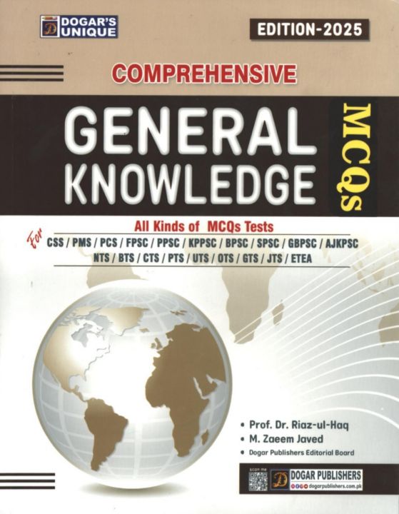 General Knowledge MCQs Guide book for CSS PMS PPSC FPSC NTS 2026 ...