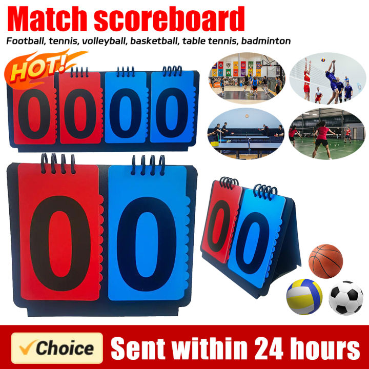 4/2 Digits Sports Scoreboard Tabletop Flip Scoreboard Football ...