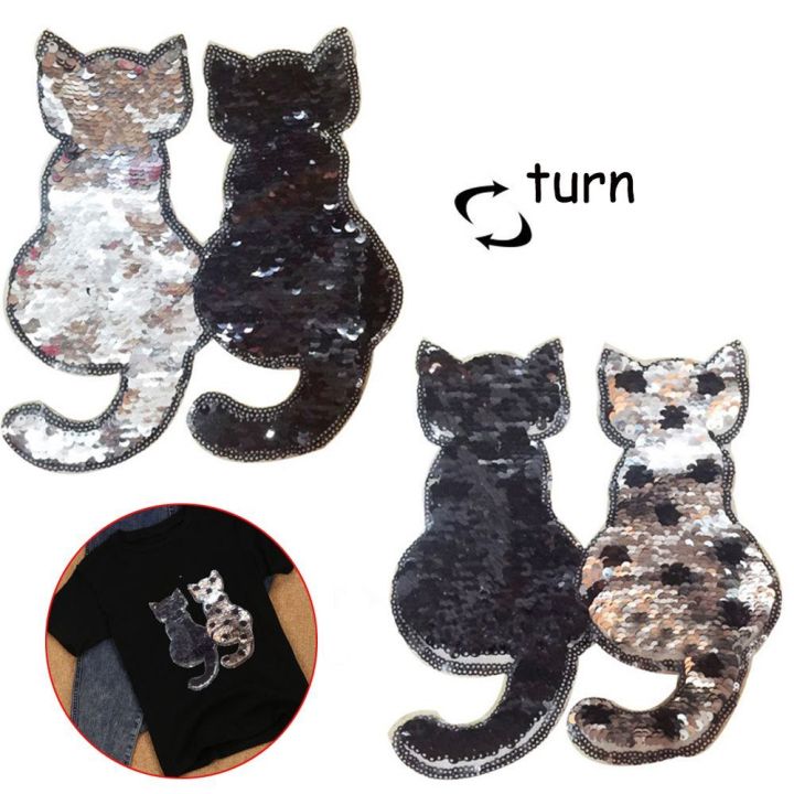 2017 NEW Cat Reversible Color Changing Sequins Sewing Bag About Patches ...