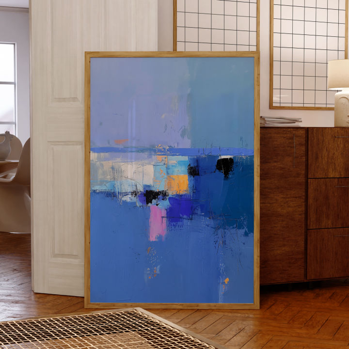 Modern Abstract Ocean Depth Color Painting Art Canvas Poster Print ...