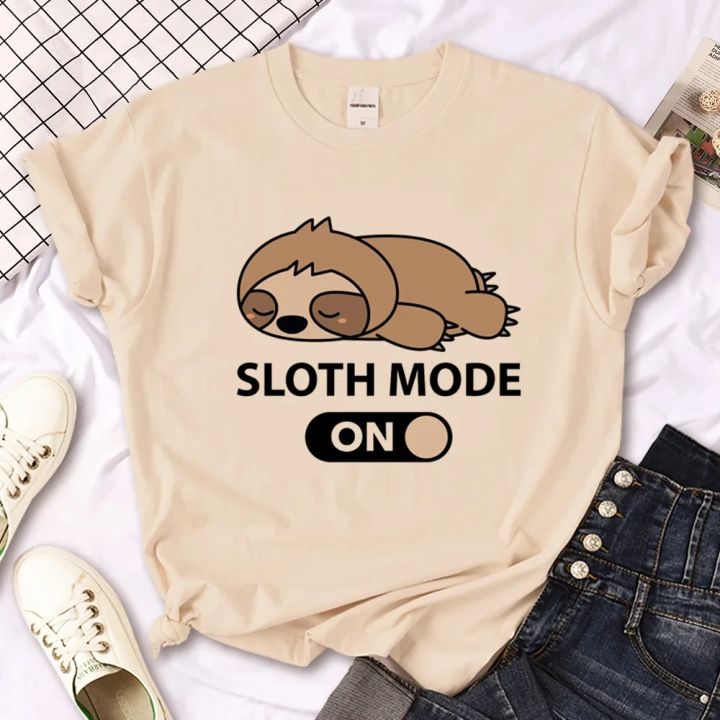 Sloth Tee women manga designer harajuku tshirt girl streetwear clothing ...