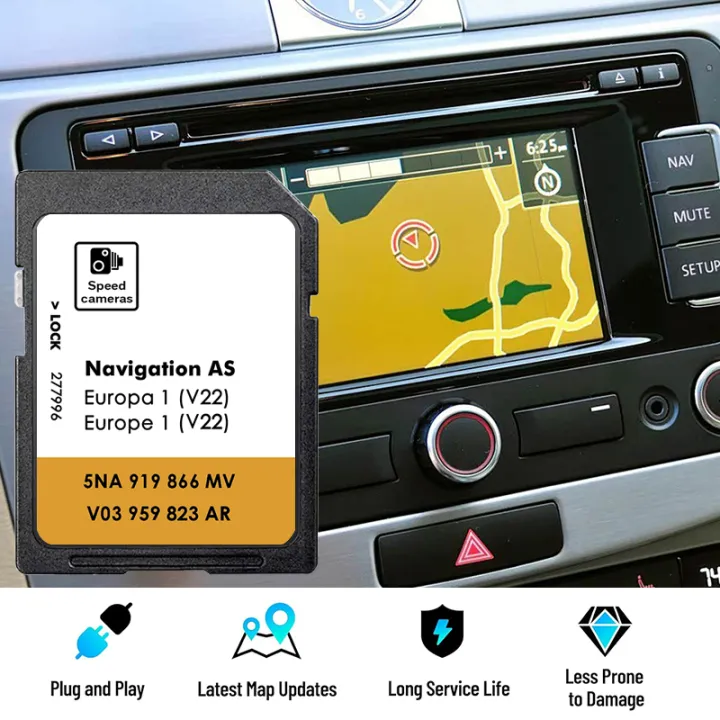 AS V22 5NA919866MV Speicherkarte for VW SD Card Europa Navigations ...