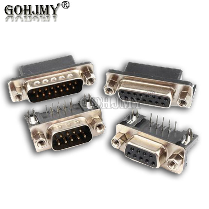 5PCS DR9 DR15 DR25 Hole/Pin Female/Male Right Angle Welded D-sub ...