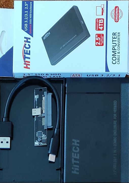 HITECH 2.5" External SSD/ HDD Enclosure USB 3.2/3.1 Harddisk Case | Daraz.com.np