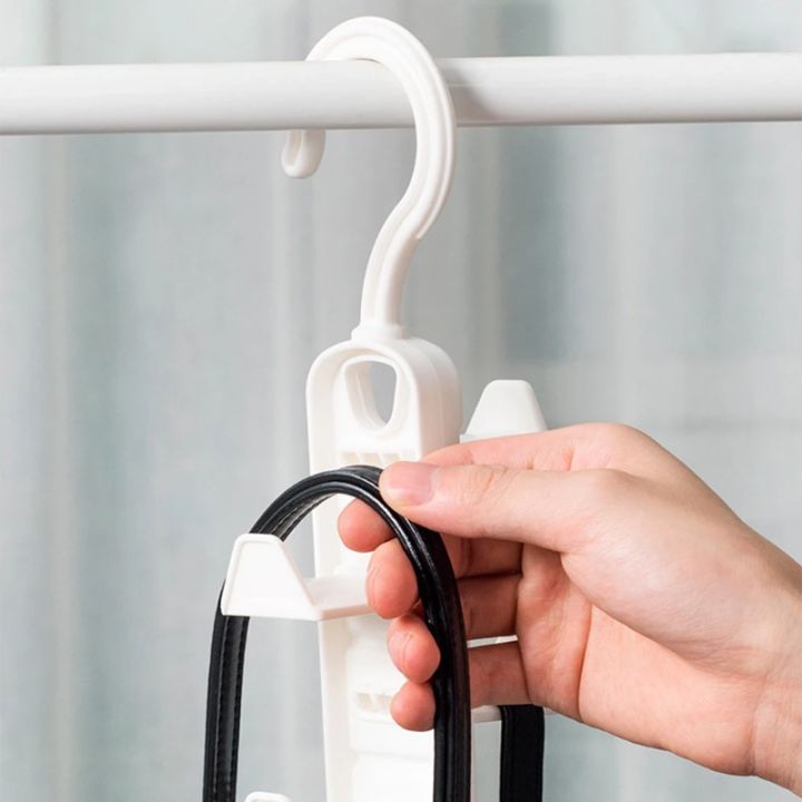 1/2pcs Rotatable Wardrobe Scarf Hook No Punch Storage Hanger Household ...