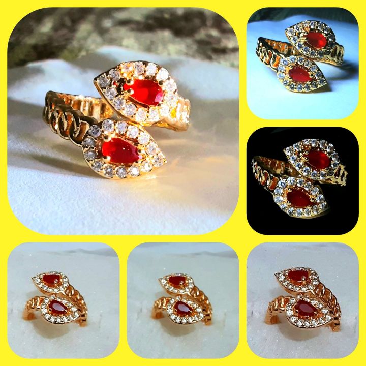 Red Crystal Ring For Girls And Ladies // Beautiful Elegant Party ...