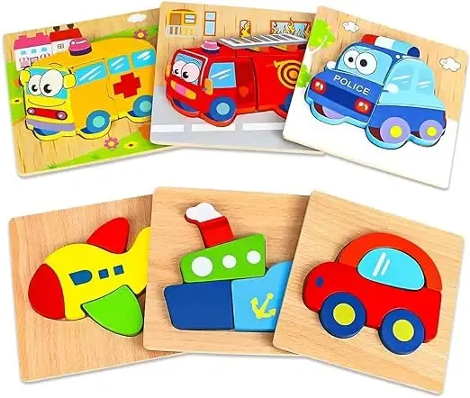 Kids Wooden Educational 4Pcs Jigsaw Picture Puzzle Single Piece | Daraz.pk