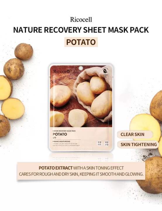 Ricocell - Nature Recovery Mask Pack 23g (POTATO) Made in Korea | Daraz.lk