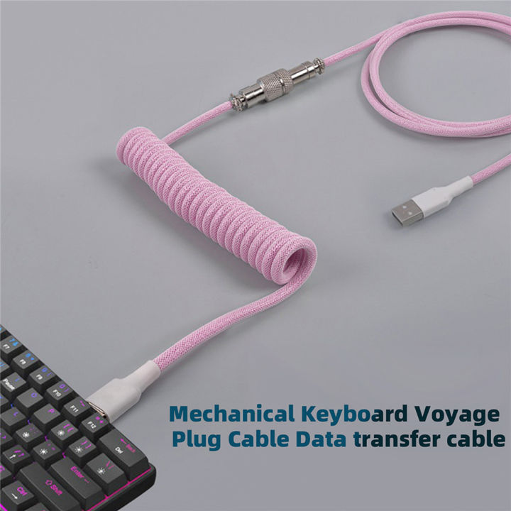 Mechanical Keyboard Coiled Cable Wire Type C USB Port Aviator Coiling ...
