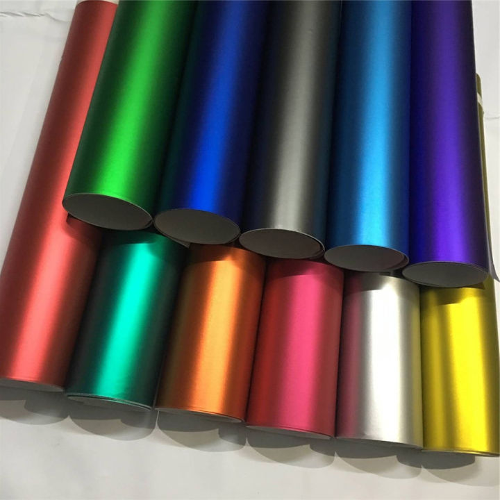 Various Colors Matte Satin Chrome Metallic Vinyl Wrap Film Car Sticker ...