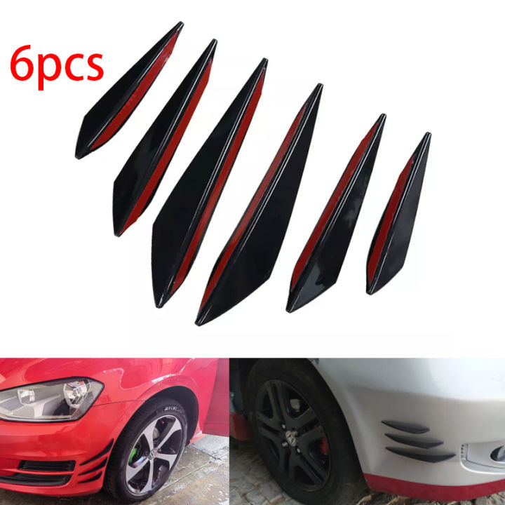 6pcs Universal Rubber Car Front Bumper Lip Protector Rear Diffuser ...
