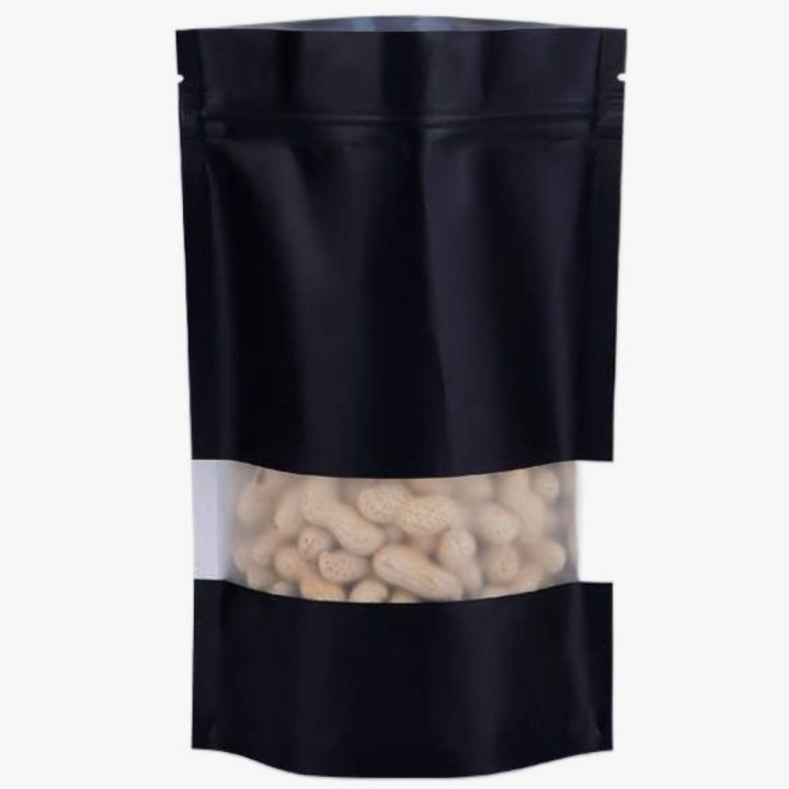 100pcs 10*15cm Black Ziplock Standup Pouches - Aluminium Foil with ...