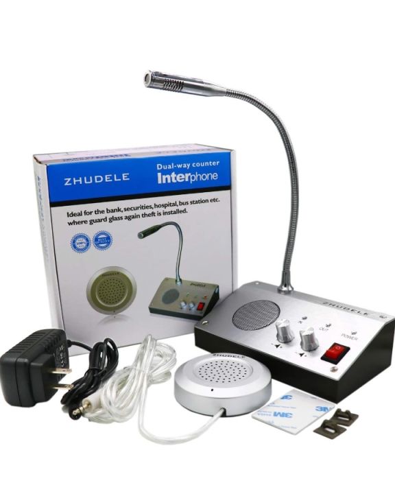 ZDL-9908 Bank/Office/Store/Station Counter Window Intercom System, Dual ...