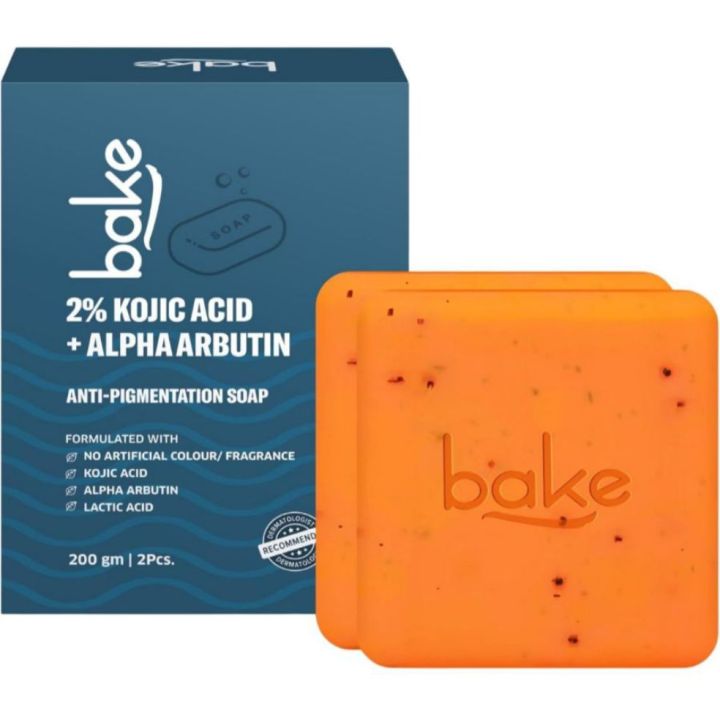BAKE 2% Kojic Acid Scrub Treatment Soap (200 Gms) for Pigmentation ...