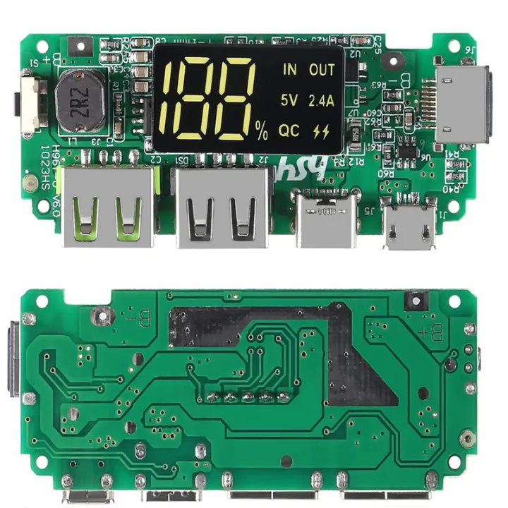 18650 Charging Board Dual USB 5V 2.4A Mobile Power Bank Module 18650 ...