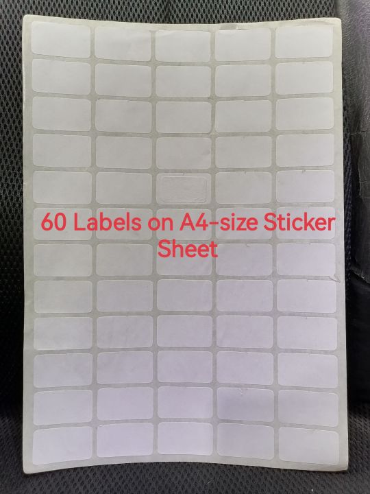 A4 size Sticker Sheet Packet 60 Labels on 1 Sheet | Daraz.pk