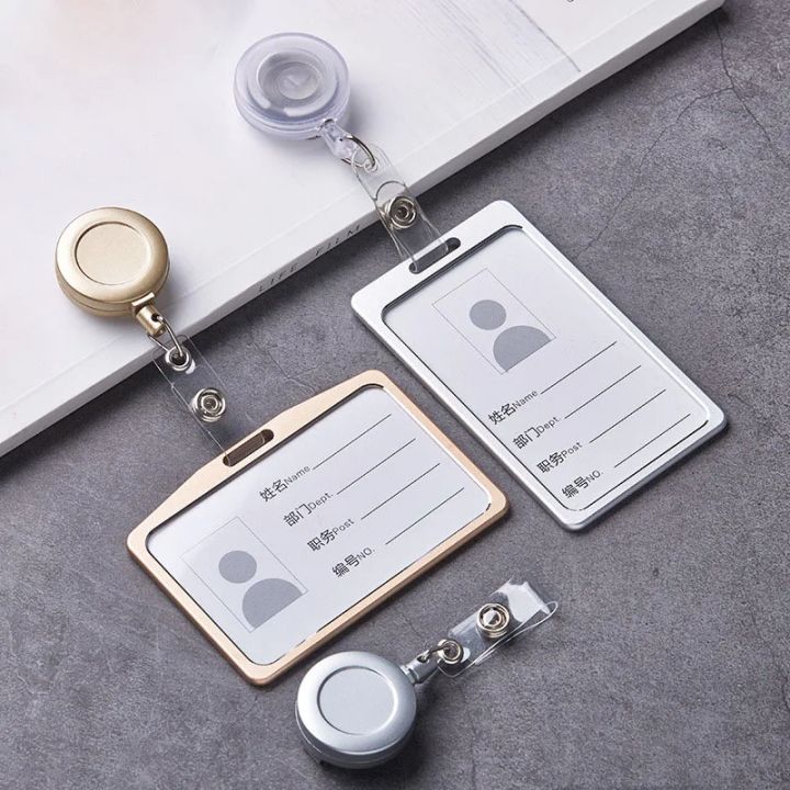 Employee Aluminium Alloy Plastic Credit Card ID Card Cover Case Work ...