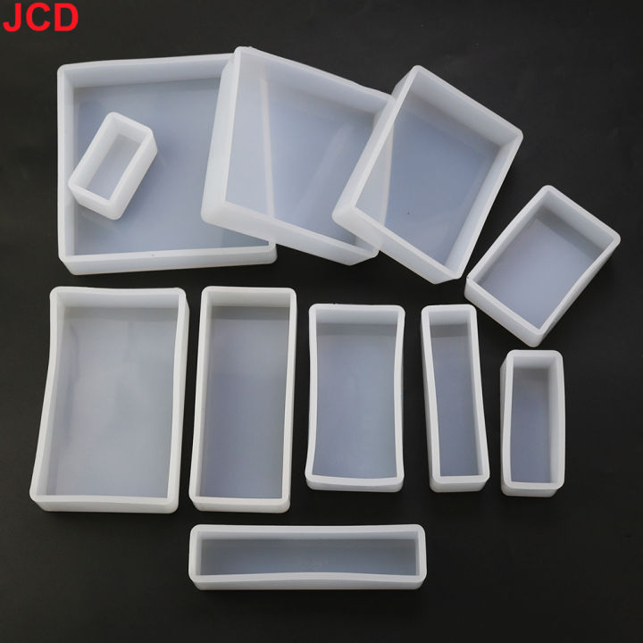 DIY Cube Rectangle Candle Crystal Glue Drop Silicone Mold Making Resin ...