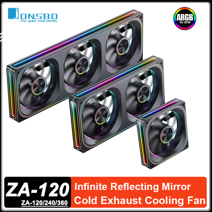 JONSBO ZA-120/240/360 Case Cooling Fan ARGB 12cm Connected Building ...