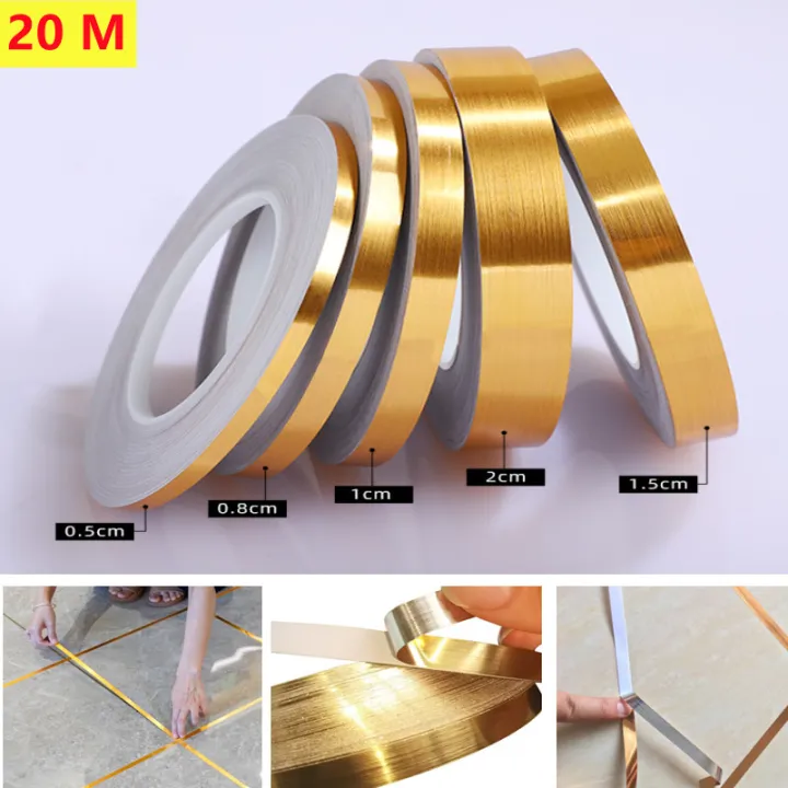 20M Self Adhesive Floor Tile Stickers Waterproof Wall Gap Sealing Tape ...