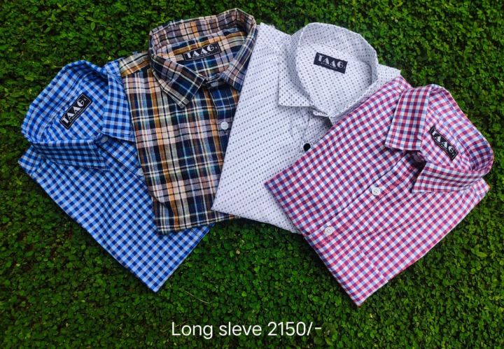 Office Style with Classic Comfort! Men's Cotton Checkered Long Sleeve ...