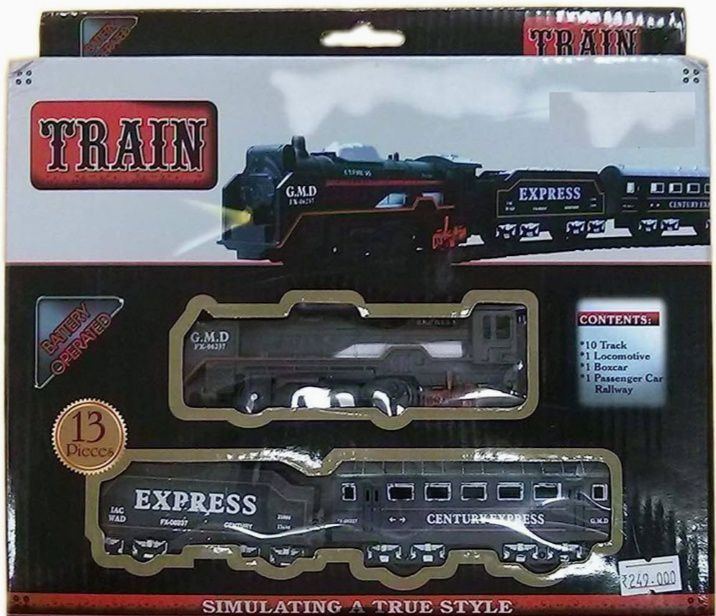 New Kids Black Train Battery Operator Toy Train Set For Kids Big Sizs ...