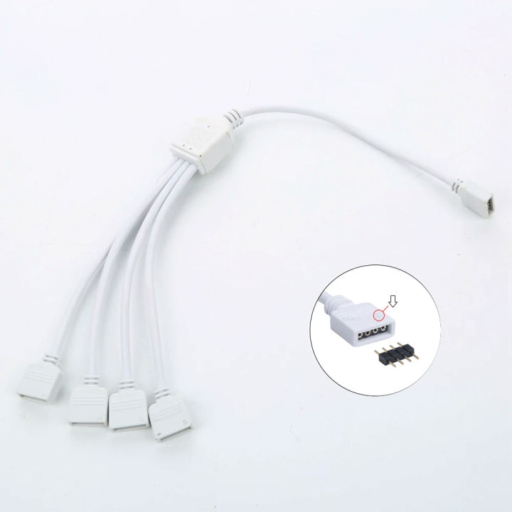 4PIN RGB Splitter Cable Connector Lighting Connector Wire 1 To 2 3 4 ...