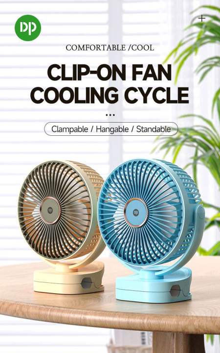 4000 mAh power new long-term mini table fan DP-7638 charging mute small ...