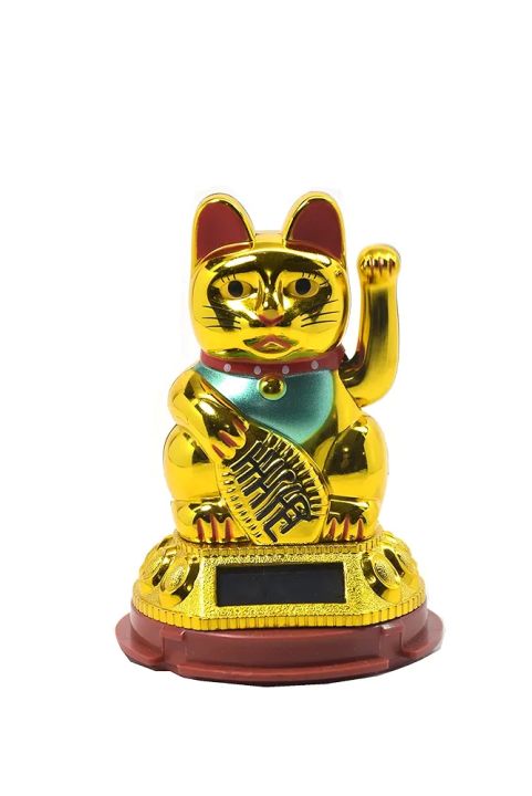 Feng Shui Master 4 Maneki Neko Japanese Lucky Cat Solar Cell for Doll ...