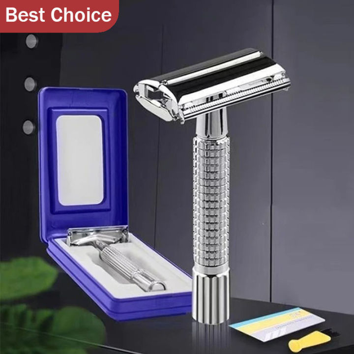 Double Edge Beard Hair Shaver Men'sTraditional Classic Beard Razor ...