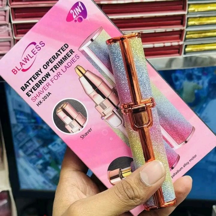 BLAWLESS HX-203B 2 in1 Eyebrows Trimmer & Facial Hair Removal For Women ...