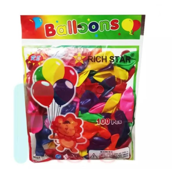 Multi colour Balloons- 100pcs | Daraz.com.bd