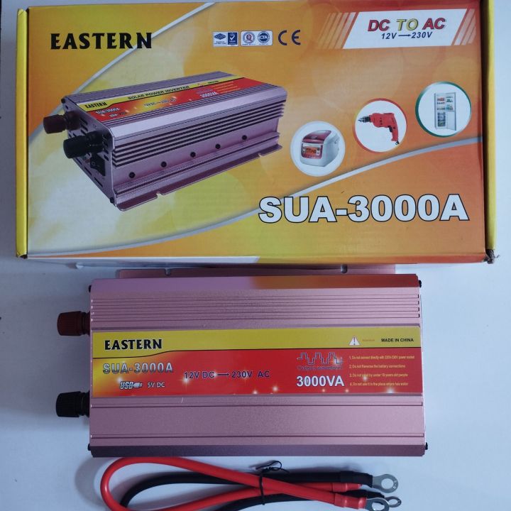 Eastern SUA-3000A 3000W Solar Power Inverter - 12V DC to 220V-230V AC ...
