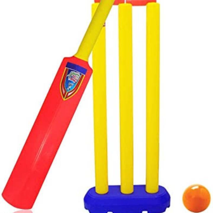 Kids Cricket Toy Bat Stamp Ball Made Of Plastic (1Set | Daraz.com.bd